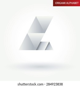 Origami Letter L Stock Vector (Royalty Free) 284923838 | Shutterstock