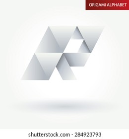 Origami Letter R Stock Vector (Royalty Free) 284923793 | Shutterstock
