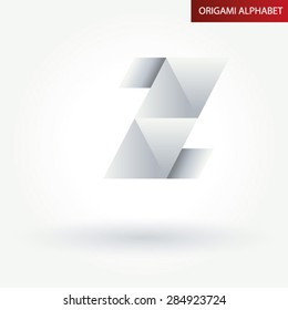 Origami Letter Z Stock Vector (Royalty Free) 284923724 | Shutterstock
