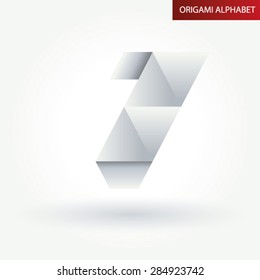 Origami Number 1 Stock Vector (Royalty Free) 284923742 | Shutterstock