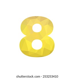 Origami Number 8 Stock Vector (Royalty Free) 253253410 | Shutterstock