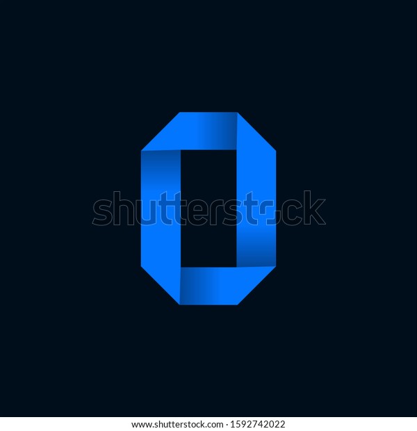 Origami Paper Font Number Zero 0 Stock Vector (Royalty Free) 1592742022 ...