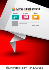 Origami Style Flyer Design Brochure Layout Stock Vector (Royalty Free ...
