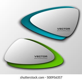 Origami Vector Banner Original Form Two Stock Vector (Royalty Free ...
