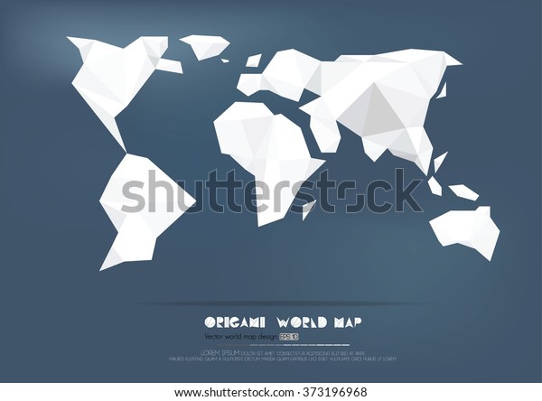 Origami World Map Paper Collection Vector Stock Vector (Royalty Free ...