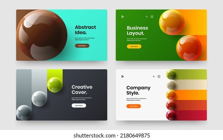 Original 3d Balls Web Banner Layout Stock Vector (Royalty Free ...