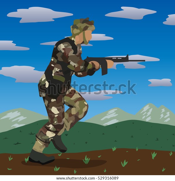 Original Abstract Image British Soldier Circa Stock Vector (Royalty ...