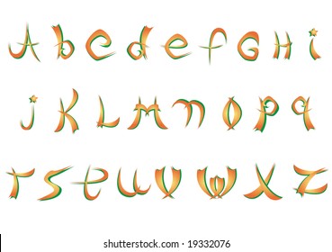 Original Alphabet Abc Stock Vector (Royalty Free) 19332076 | Shutterstock