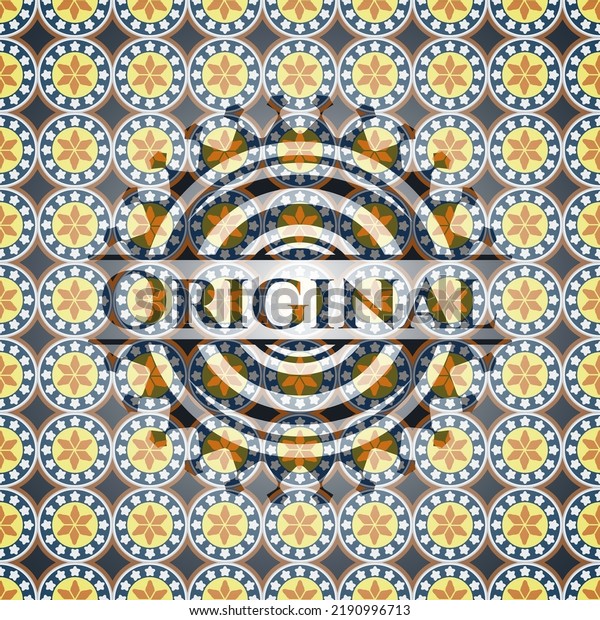 Original Arabic Style Badge Arabesque Decoration Stock Vector (Royalty ...