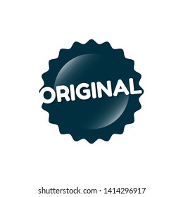 Original Button Glossy Effect Labelstickertag Stock Vector (Royalty ...