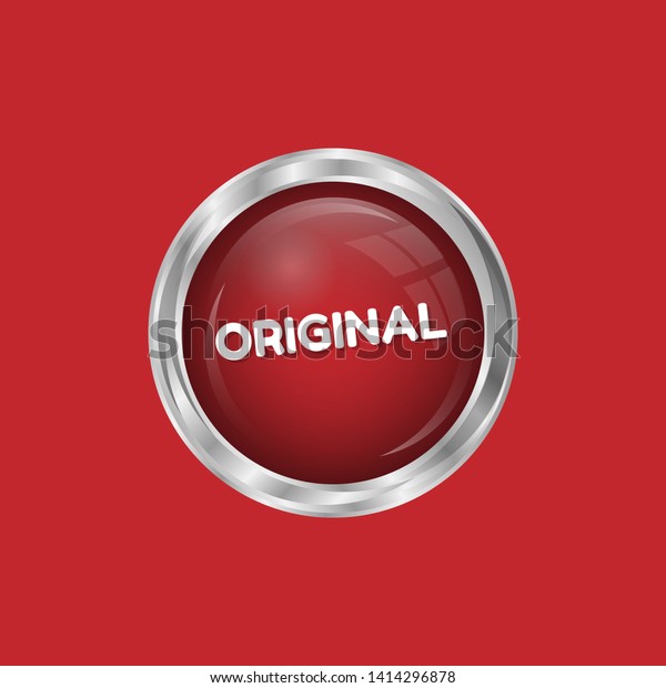 Original Button Glossy Effect Labelstickertag Stock Vector (Royalty ...