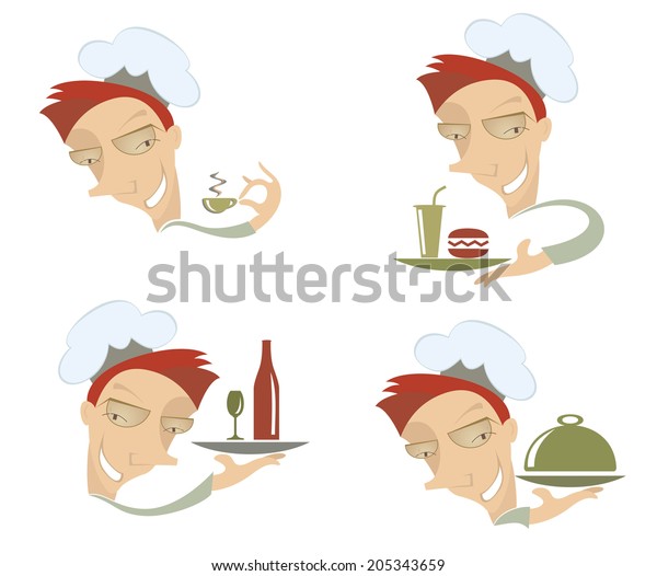 Original Comic Cook Food Vector Illustration Stock Vector (Royalty Free ...