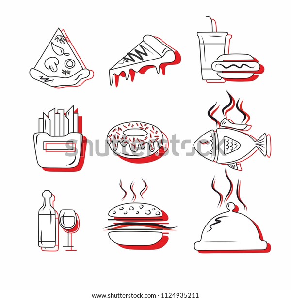 Original Creative Badges Logo Fast Food Stock Vector (Royalty Free ...