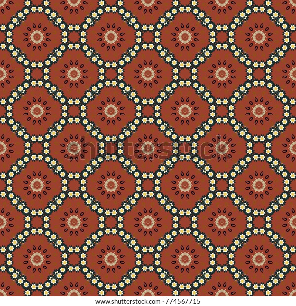 Original Decorative Oriental Backdrop White Brown Stock Vector (Royalty ...
