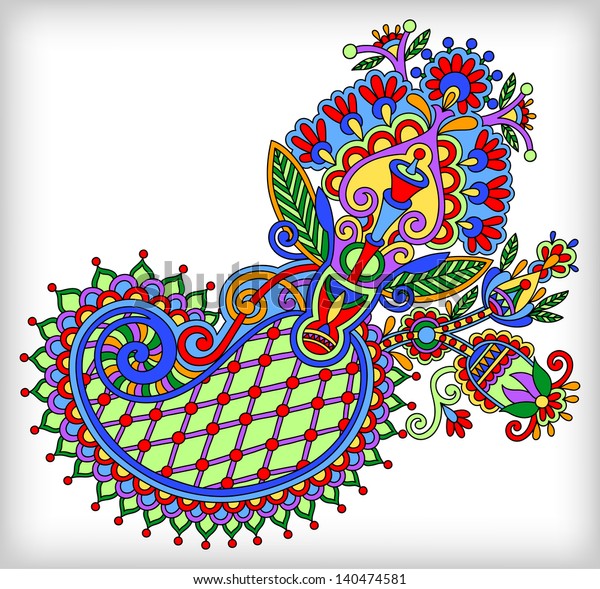 Original Digital Draw Line Art Ornate Stock Vector (Royalty Free ...