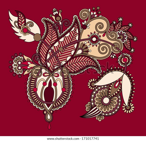 Original Digital Draw Line Art Ornate Stock Vector (Royalty Free ...