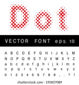 Original Dotted Raster Vector Alphabet Stock Vector (Royalty Free ...