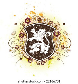 Original Floral Shield Vector Stock Vector (Royalty Free) 22166731
