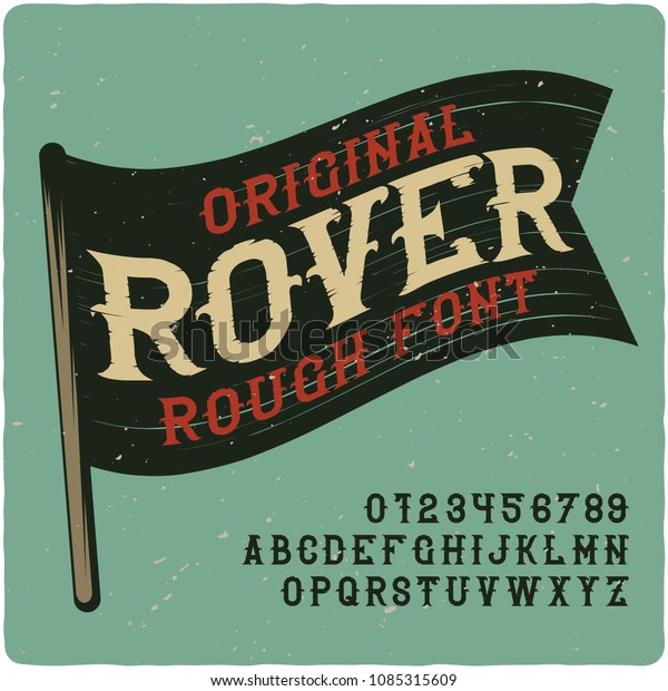Original Label Typeface Named Rover Good Stock Vector (Royalty Free ...