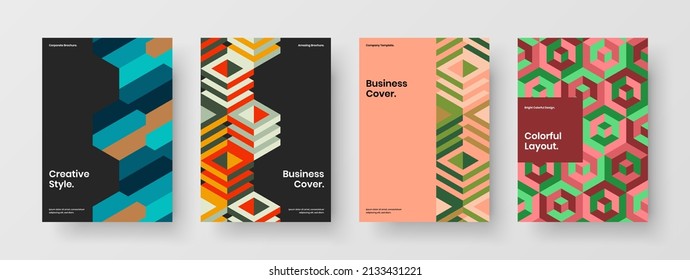 Original Leaflet Vector Design Illustration Set Stock Vector (Royalty ...