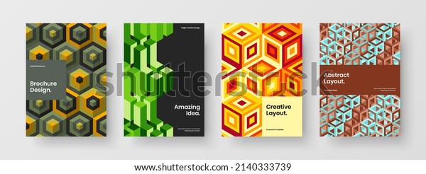 Original Leaflet Vector Design Illustration Collection Stock Vector ...