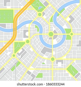Original Modern City Map Vector Illustration Stock Vector (Royalty Free ...