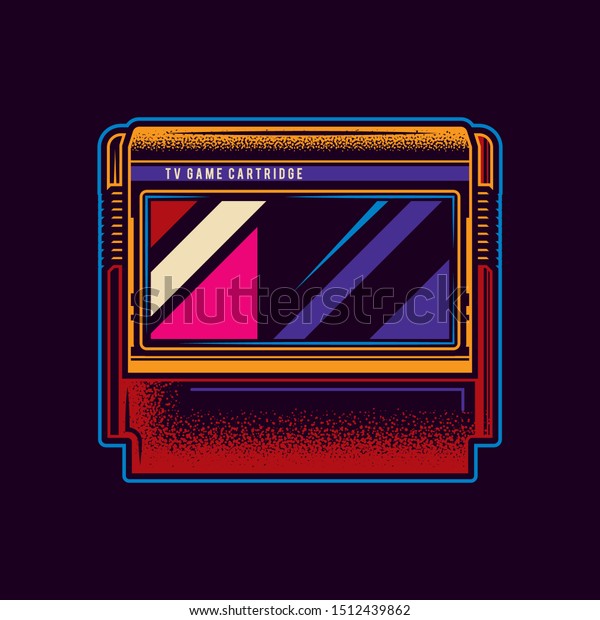 Original Neon Vector Illustration 8bit Console Stock Vector (Royalty ...