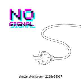Original No Signal Message Draw Stock Vector (Royalty Free) 2168688017 ...