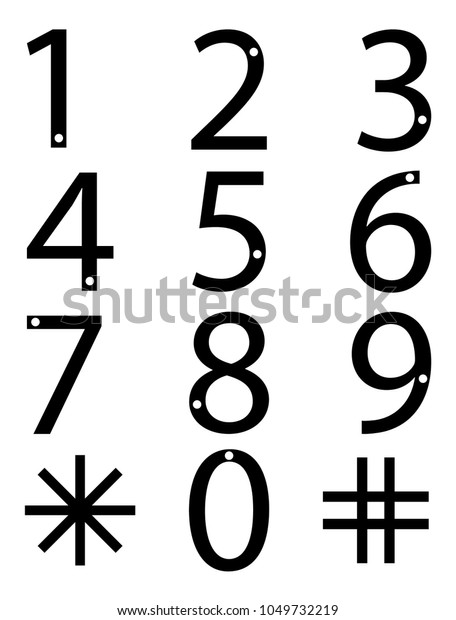 Original Numerals Set On White Background Stock Vector (Royalty Free ...