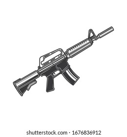Line Art Guns Ar 15 Model773 Stock Vector (Royalty Free) 1930843469