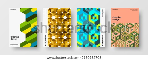 Original Pamphlet Design Vector Template Composition Stock Vector ...