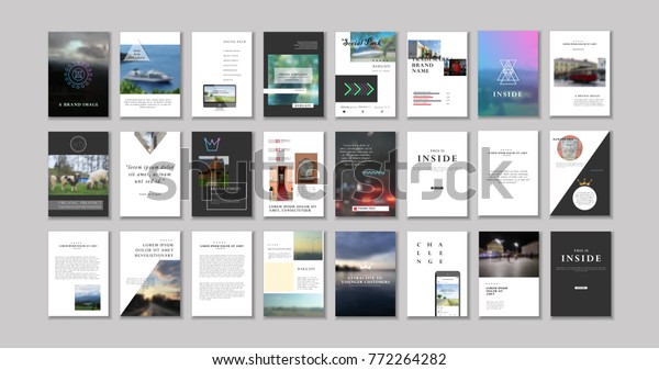 Original Presentation Templates Corporate Booklet Easy Stock Vector ...