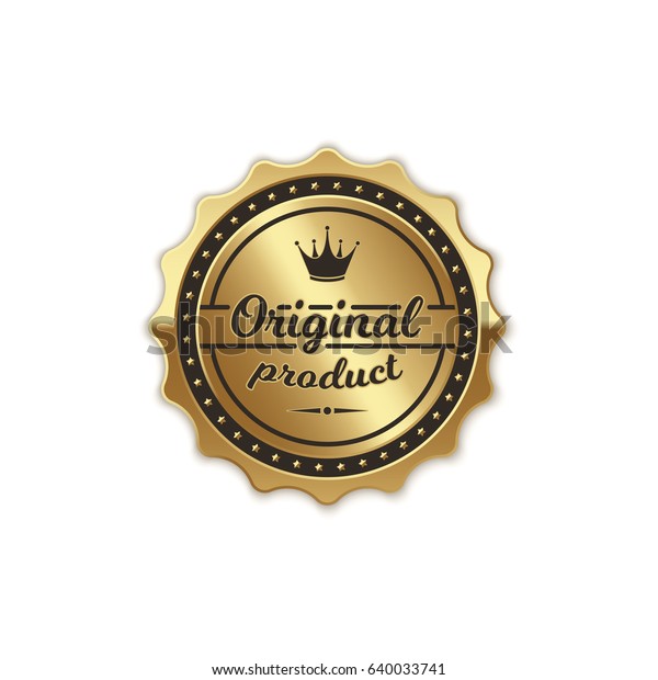 Original Product Golden Badge Vector Illustration Stock Vector (Royalty ...