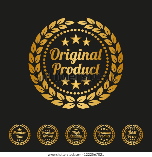 Original Product Label On Black Background Stock Vector (Royalty Free ...