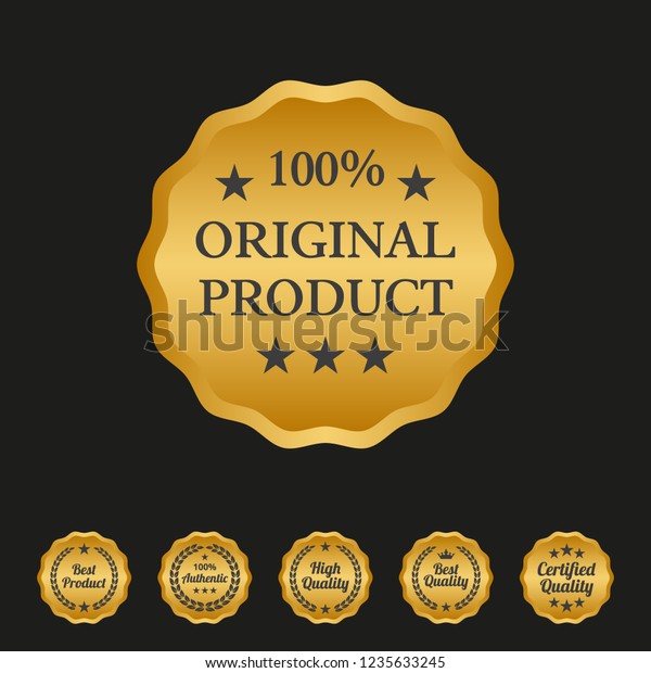Original Product Label On Black Background Stock Vector (Royalty Free ...