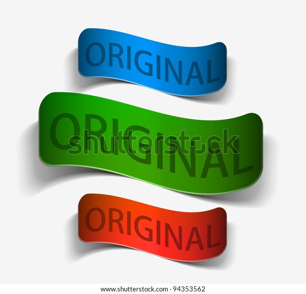 Original Product Promotion Vector Label Stock Vector (Royalty Free ...