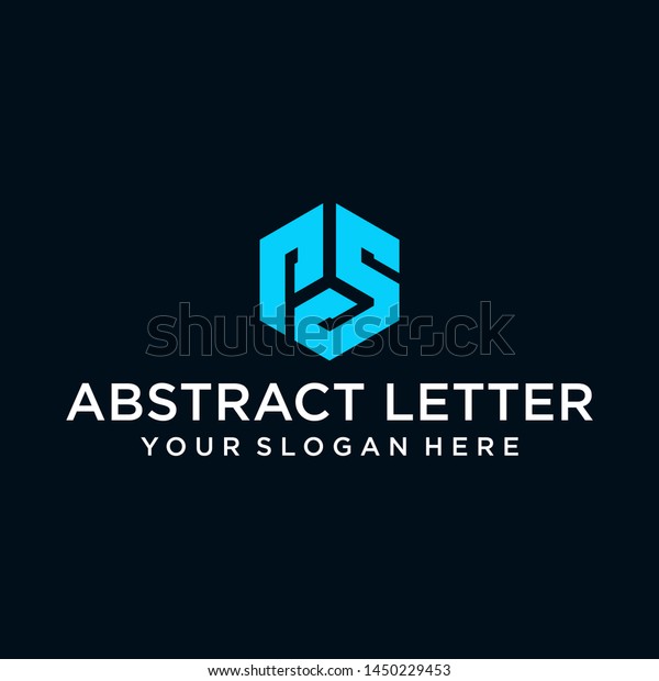 Original Ps Logo Stylish Hexagon Shaped Stock Vector (Royalty Free ...