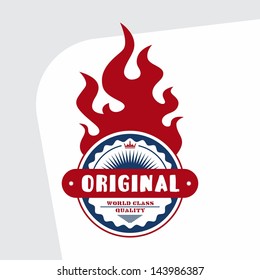 Original Red Fire Badge Stock Vector (Royalty Free) 143986387 ...