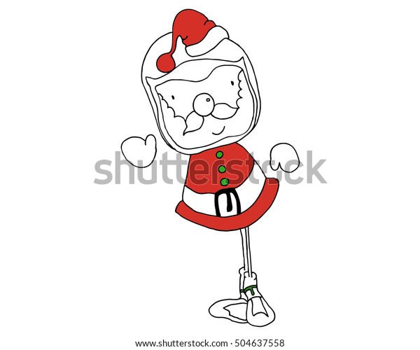 Original Santa Claus Saying Hello Stock Vector (Royalty Free) 504637558 ...