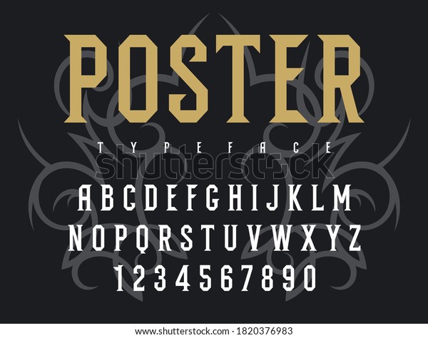 Original Serif Font Poster Logo Design Stock Vector (Royalty Free ...
