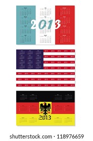 Original Set Calendars Country Flag Stock Vector (Royalty Free ...