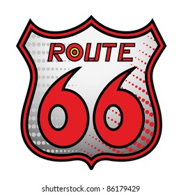 Original Sign Route 66 Stock Vector (Royalty Free) 86179429