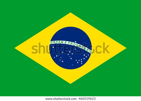 Original Simple Brazil Flag Isolated Vector Stock Vector (Royalty Free ...
