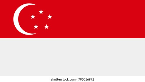 Original Simple Republic Singapore Flag Isolated Stock Vector (Royalty ...