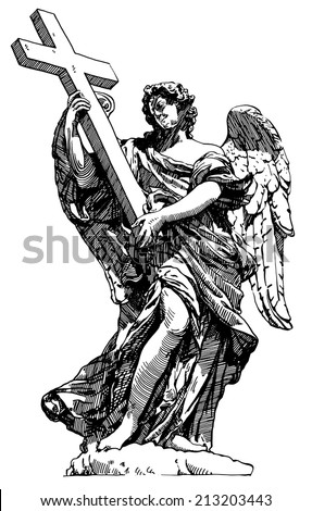 Original Sketch Digital Drawing Marble Statue Stock Vector (Royalty ...