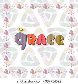 Original Spelling Name Grace Stock Vector (Royalty Free) 387714592 ...