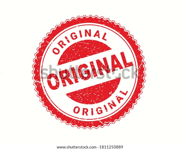 Original Stamp Rubber Style Red Round Stock Vector (Royalty Free ...