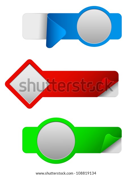 Original Stickers Set Stock Vector (Royalty Free) 108819134 | Shutterstock