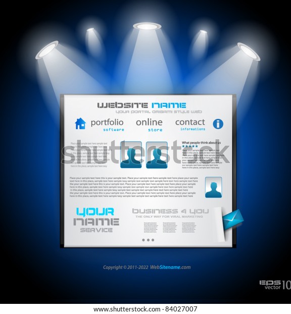 Original Style Shopfront Showroom Website Template Stock Vector ...