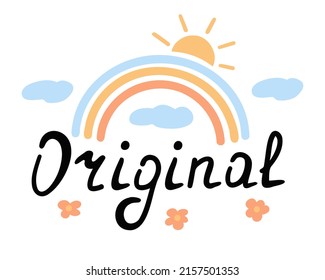 Original Text Vector Illustration Printing Backgrounds Stock Vector ...
